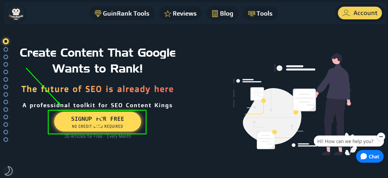 إنشاء حساب GuinRank - إنشاء