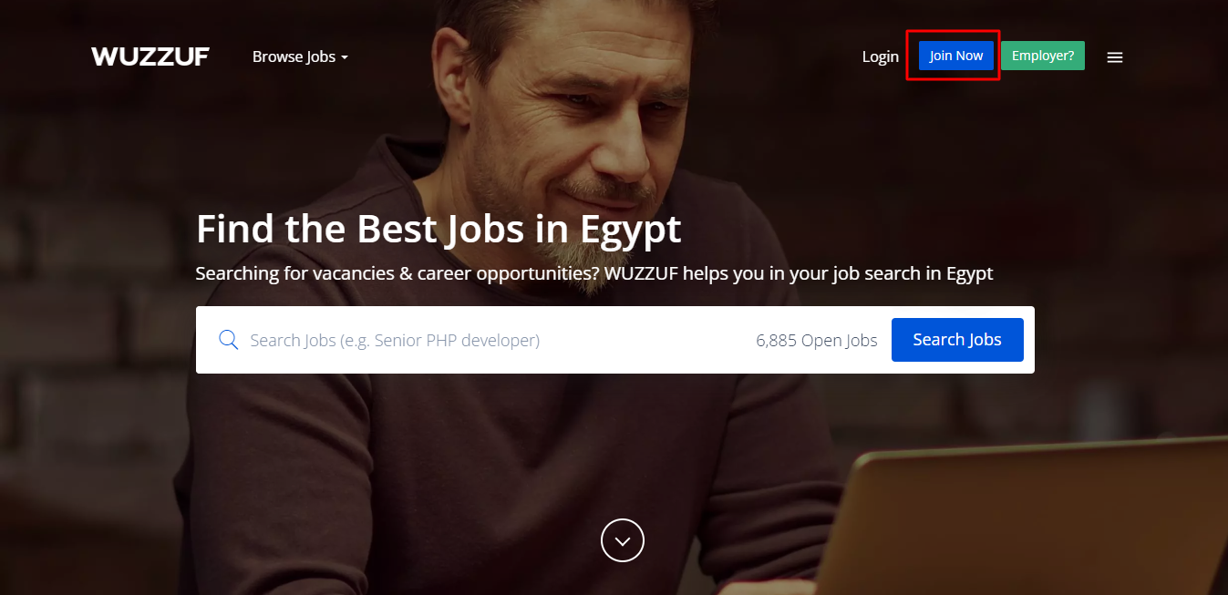 إنشاء حساب وظف (Wuzzuf) - إنشاء